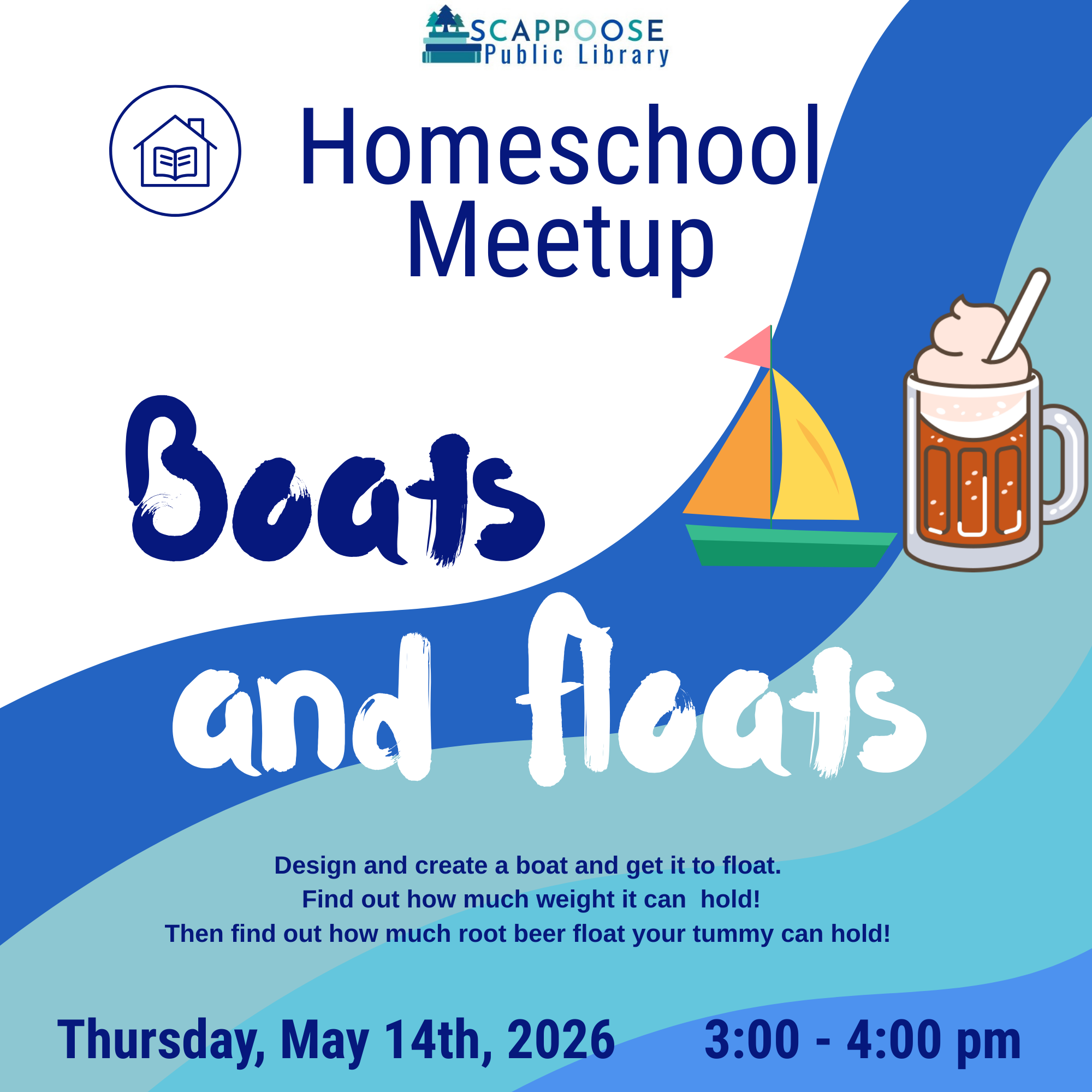 Homeschool Meetup Boats and Floats 2026.png — Scappoose Public Library